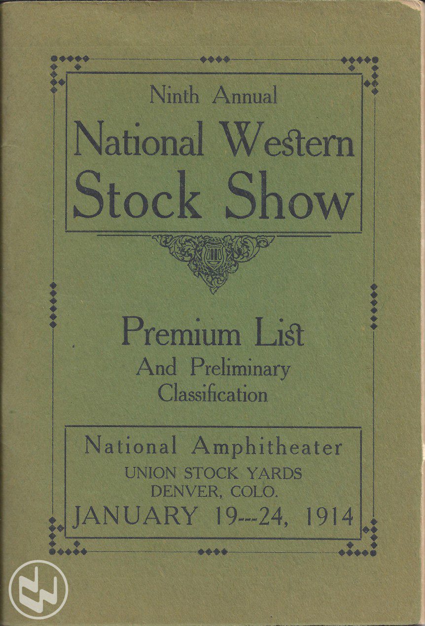 1914, 9th NWSS, premium book-logo | National Western Stock Show
